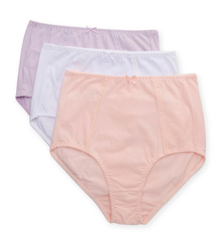 Women's Bali DFDCB3 Double Support Cotton Brief Panty - 3 Pack (Purple ...