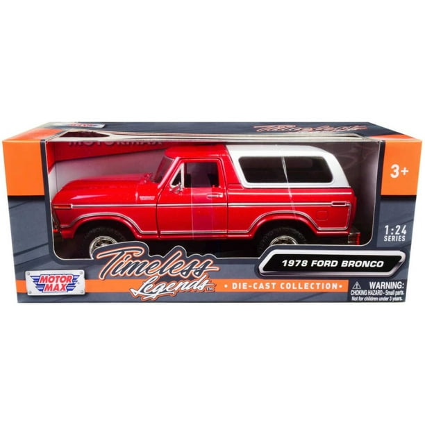 1978 Ford Bronco Custom, Red - Motor Max 79373WR - 1/24 scale Diecast ...
