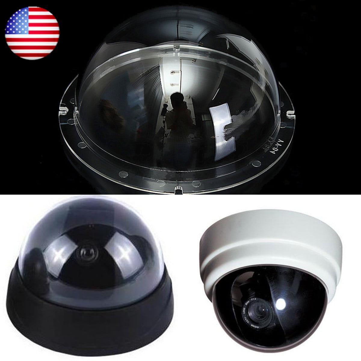 2/4Pcs 4'' Indoor / Outdoor CCTV Clear Acrylic Monitoring Camera Dome ...