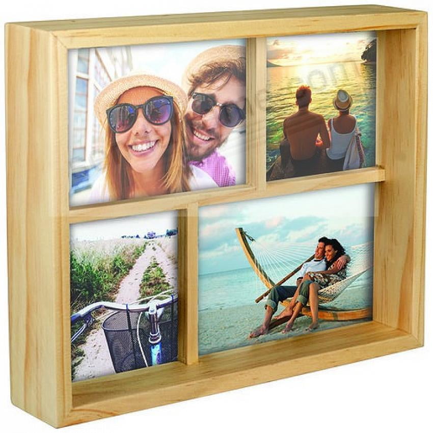 Malden 4x4 4x6 Natural Wedge 4 Opening Collage Picture Frame Walmart malden-4x4-4x6-natural-wedge-4-opening-collage-picture-frame-walmart