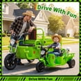 12V Kids Electric Tricycle Ride On Motorcycle with Cargo Bed, Shovel ...