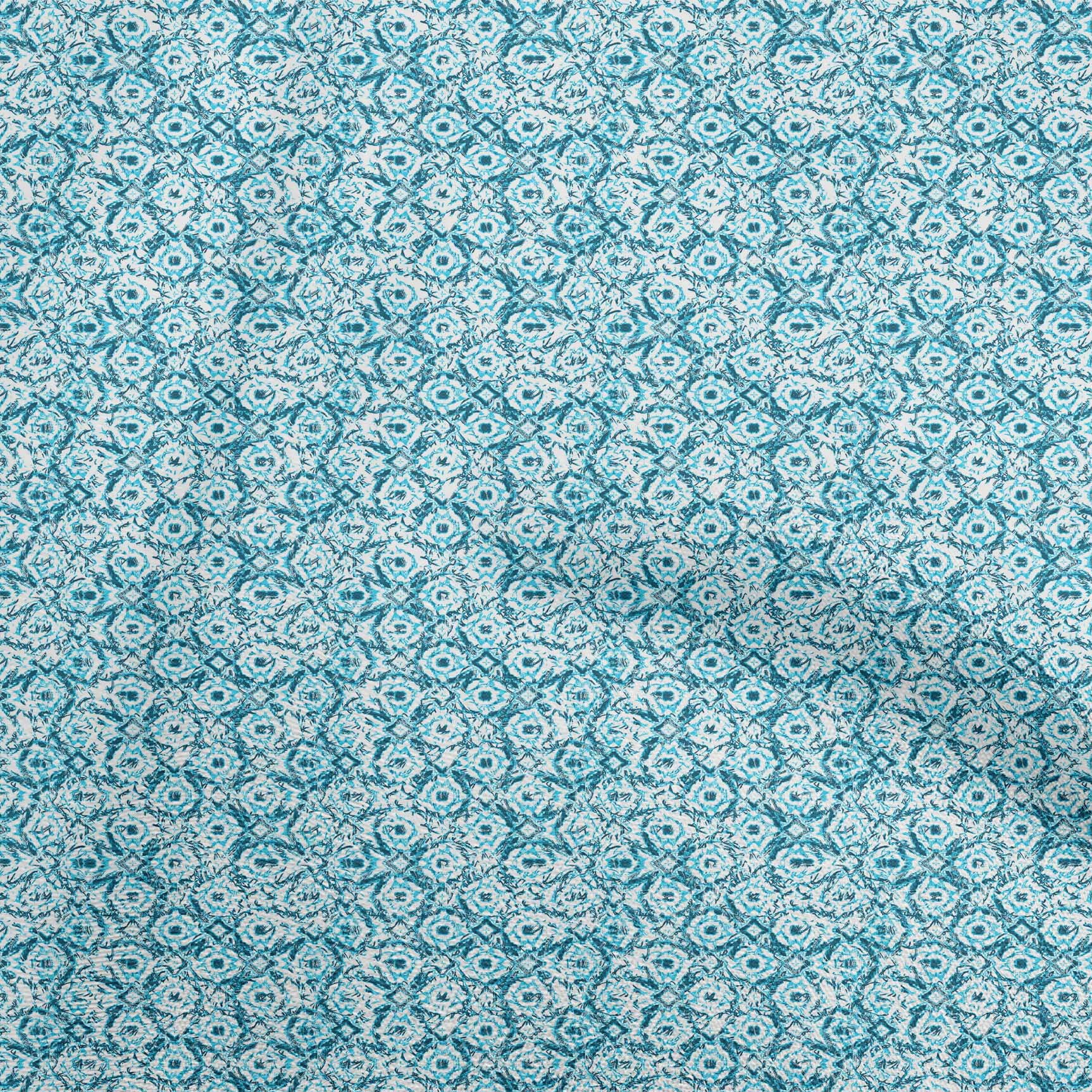 oneOone Velvet Teal Blue Fabric Asian-Tie & Dye- Texture Craft Projects ...
