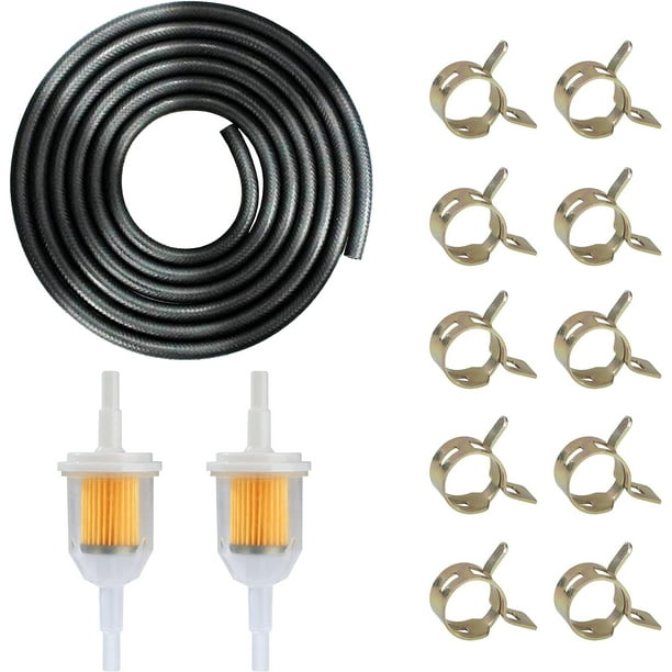 Fuel Hose Kit Universal 6mm 2 Meter Fuel Line with 6mm/8mm Fuel Filter ...
