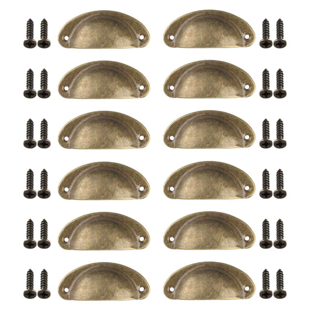 12Pack Drawer Pulls Cabinet Cup Pulls Hardware Cabinet Drawer with ...