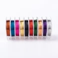 10 Rolls Assorted Color Metal Copper Wire Flexible Artistic Jewelry ...
