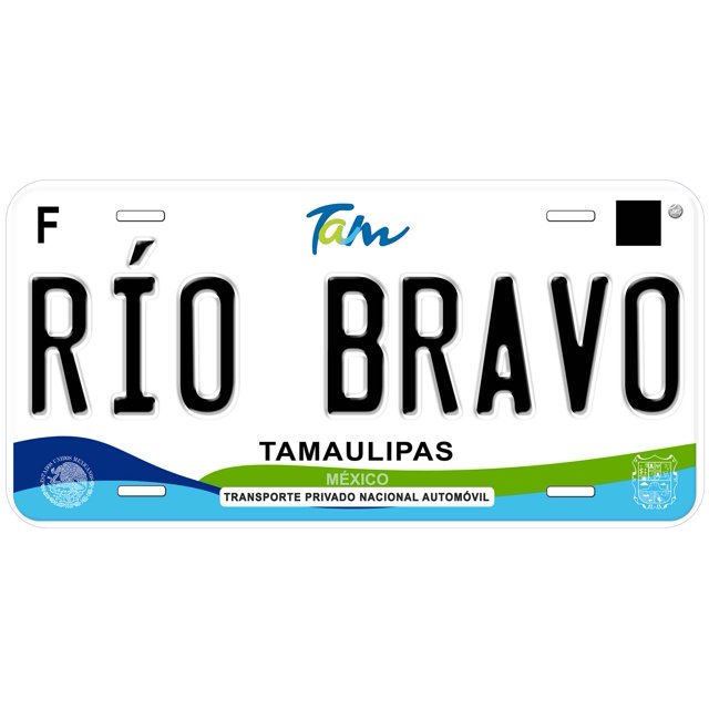 Rio Bravo Tamaulipas Mexico Novelty Car License Plate - Walmart.com