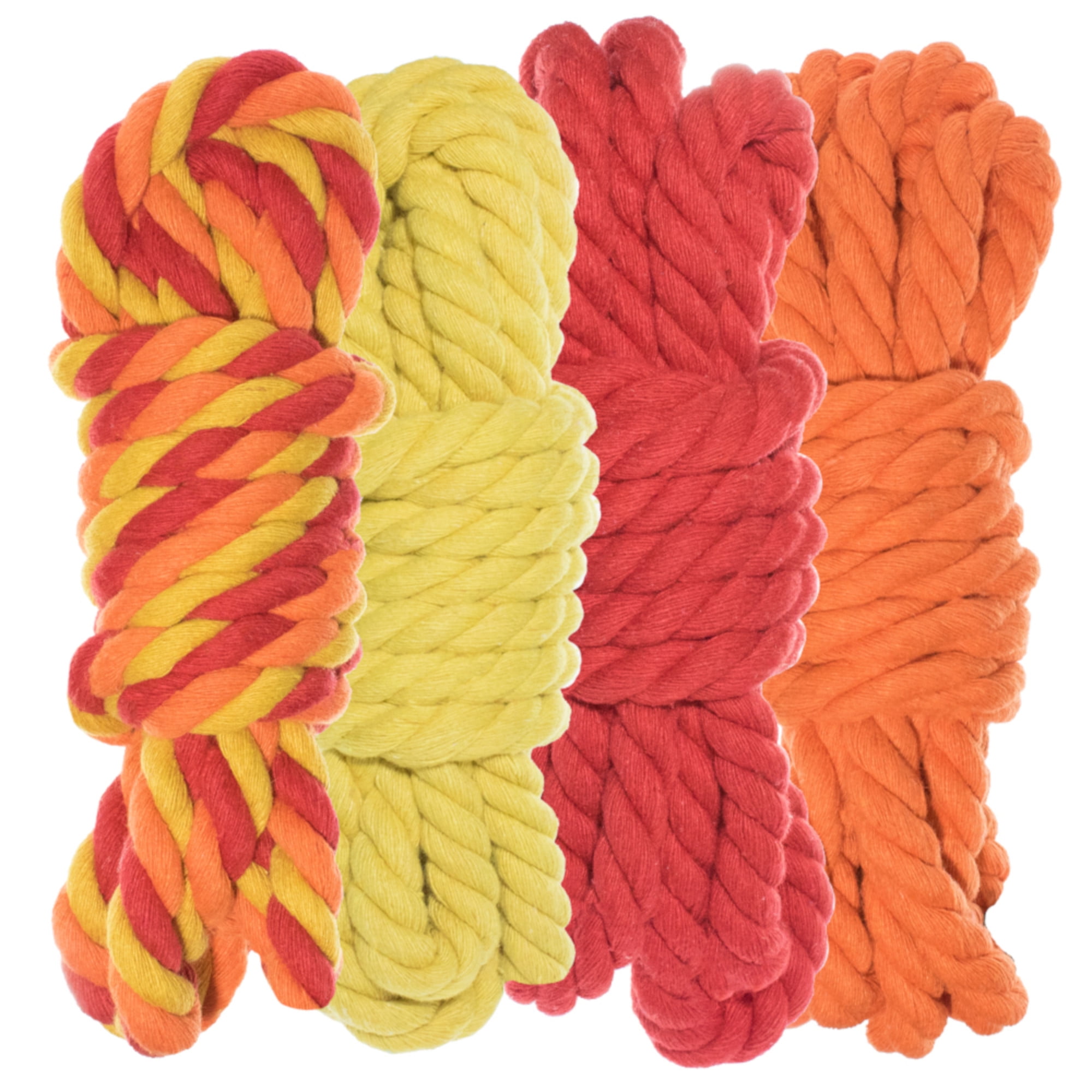 Twisted 3 Strand Natural Cotton Rope 40 and 100 Foot Kits in 1/4 Inch ...