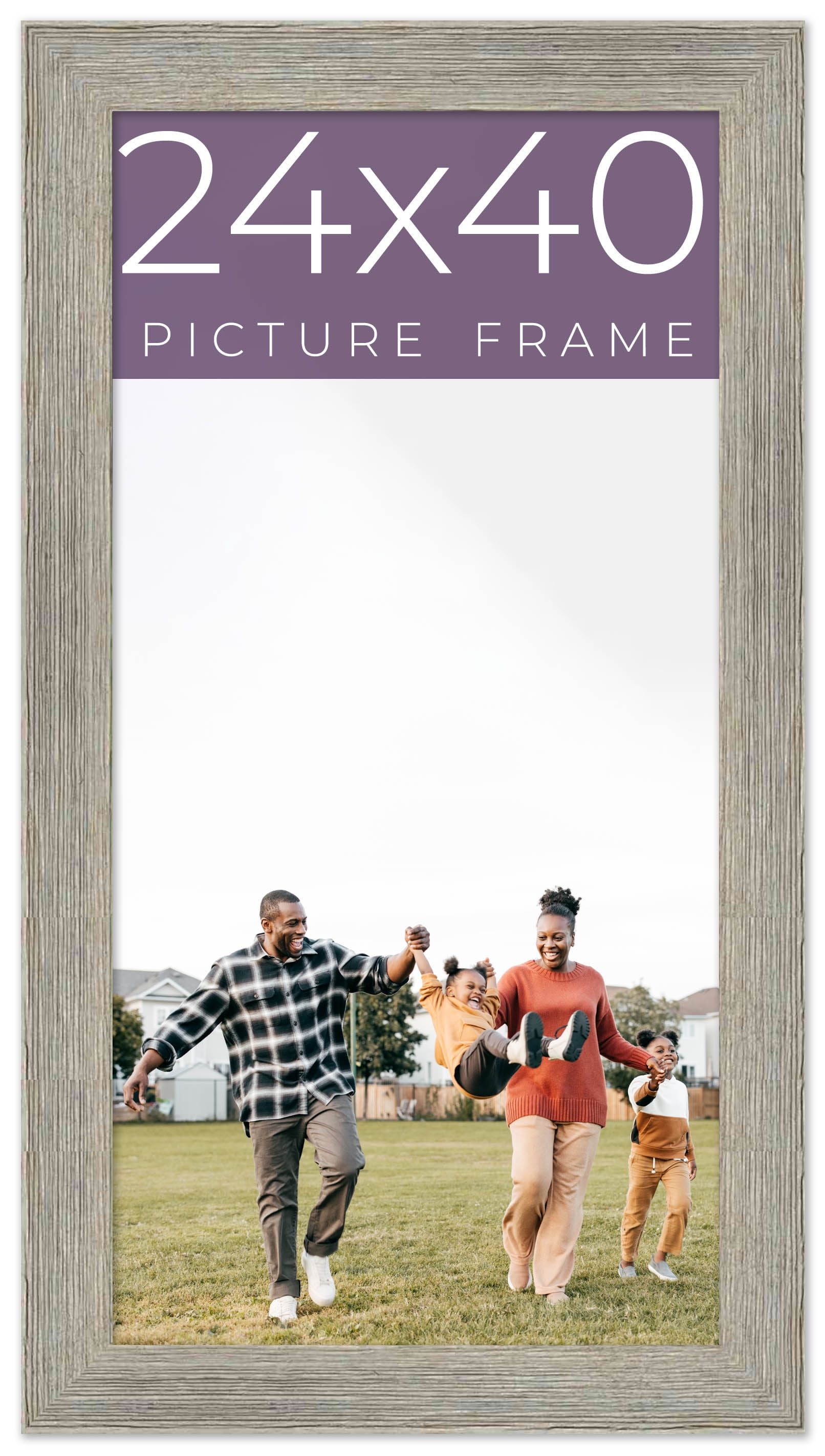 24x40 Frame Grey Real Wood Picture Frame Width 1.5 inches | Interior ...