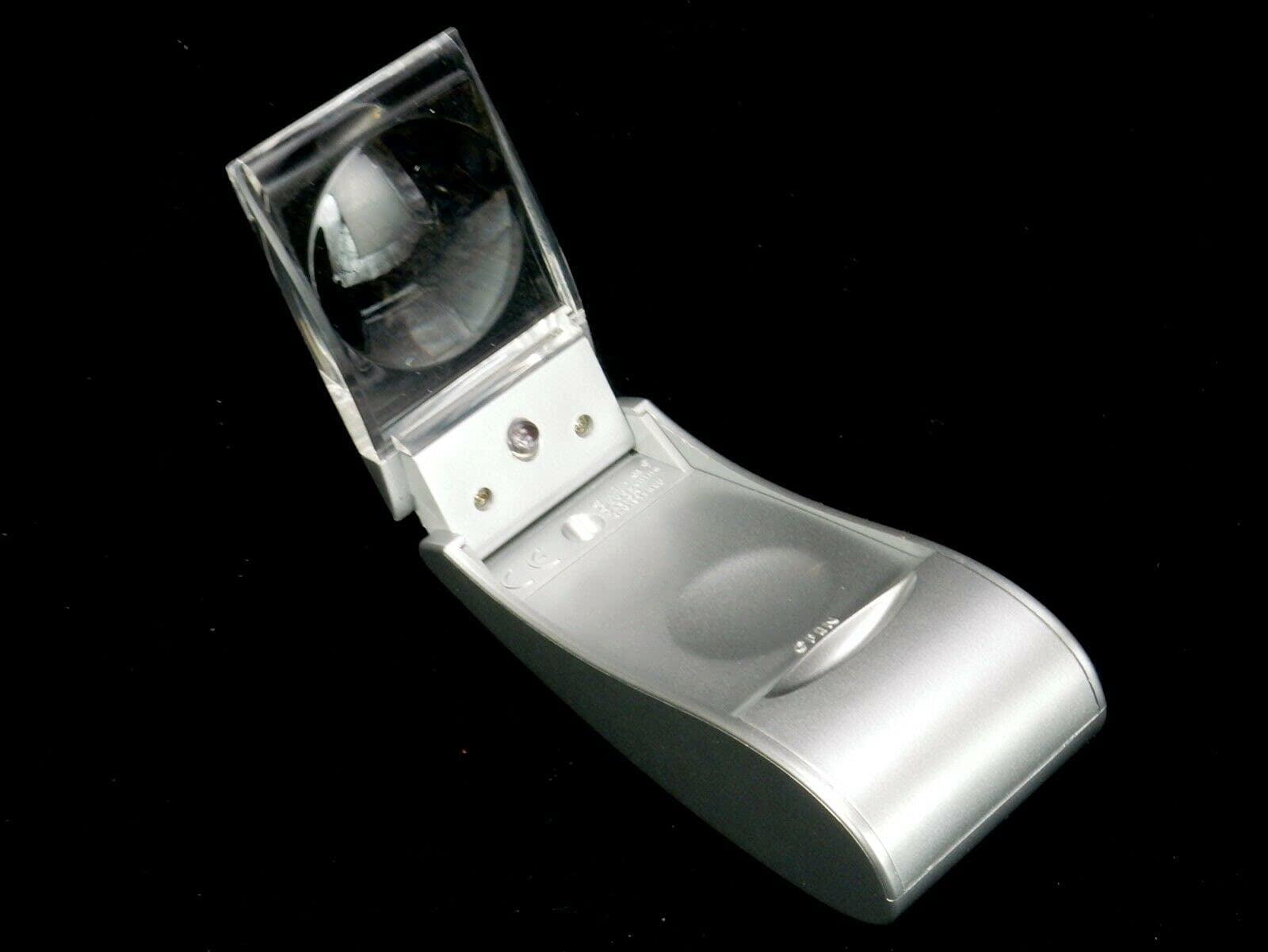 Folding Pocket Magnifying Glass With Light, Compact Pocket Magnifier ...