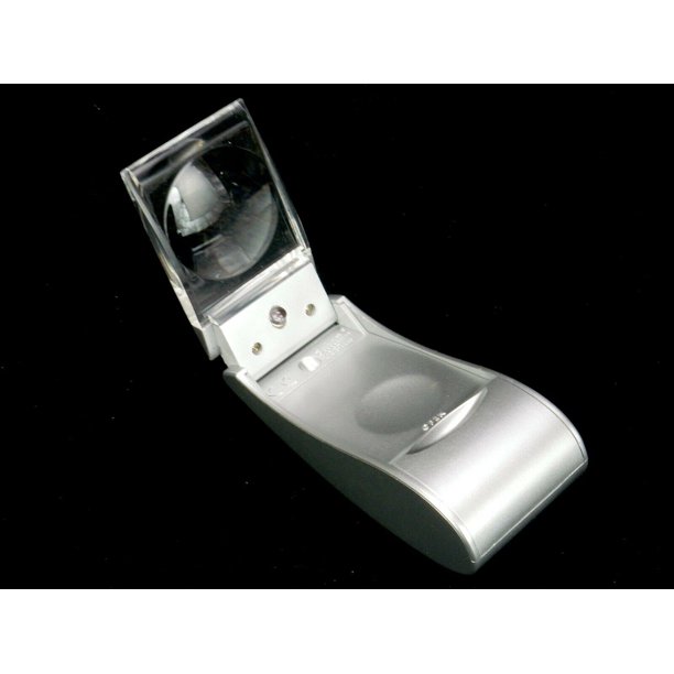 Folding Pocket Magnifying Glass With Light, Compact Pocket Magnifier ...