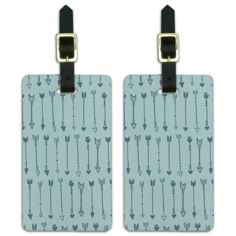 Artsy Arrows Hand Drawn Sketchy Pattern Luggage ID Tags Suitcase Carry ...
