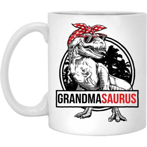 Grandma Mug - Grandmasaurus T Rex Dinosaur Funny Grandma Saurus Family ...
