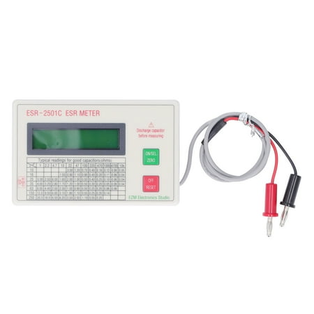 ESR Capacitor Tester Capacitance Meter Kit With Meter Pen Probes For ...