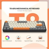 T8 Wired 68 Keys Mechanical Gaming Keyboard with Coiled Cable RGB ...