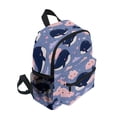 Blue Whale Pattern Mini Backpack Cute Small Backpack with Chest Strap ...