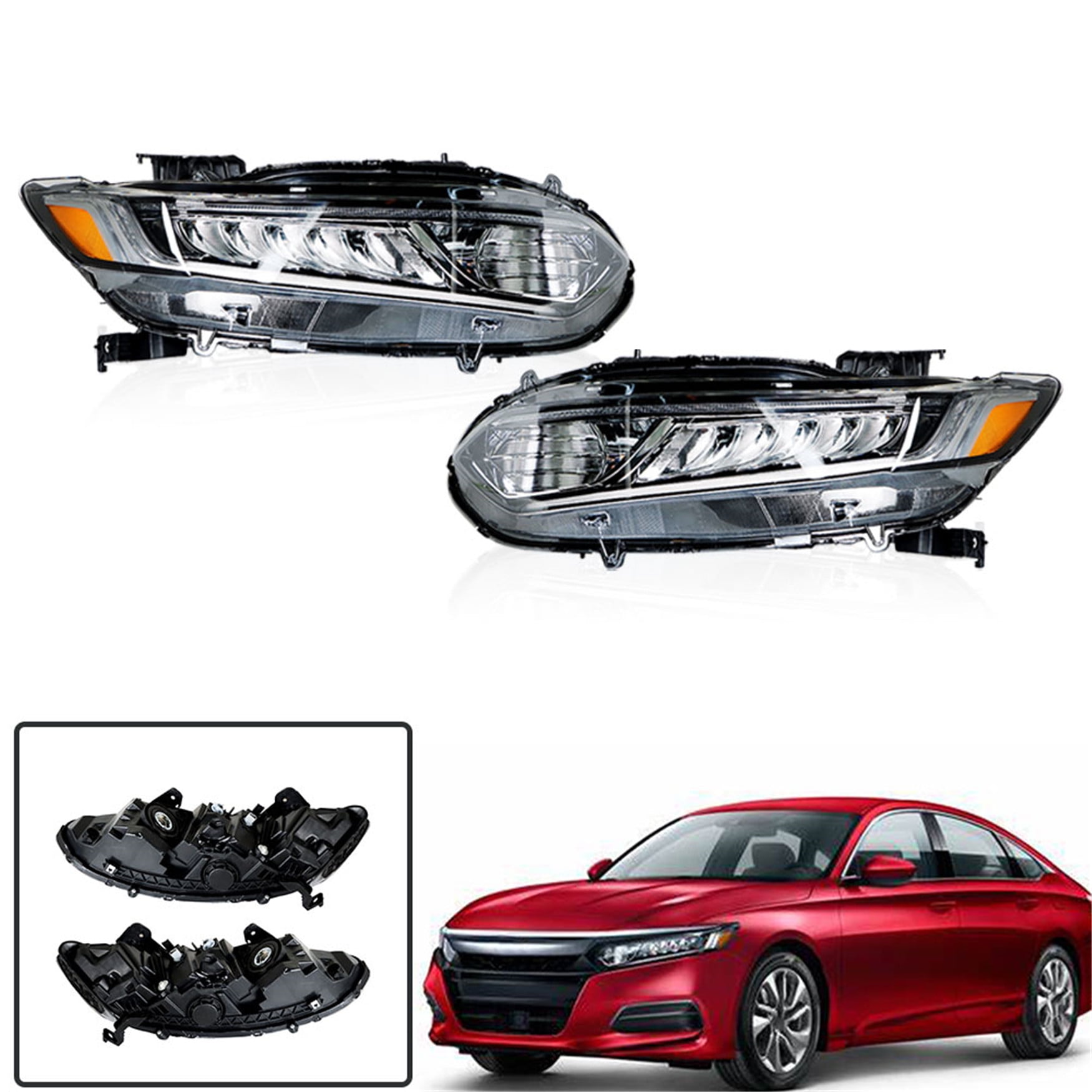 SEBLAFF Fit For 2018-2020 Honda Accord Touring LED DRL Headlight ...