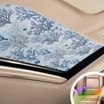 Rainbow Window Privacy Film, Blue Coastal Static Cling Window Film PVC ...