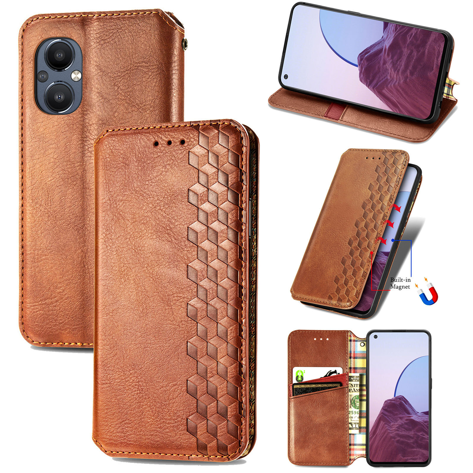 Case for OnePlus Nord N20 5G Cover Magnetic Protective Wallet Flip Case ...