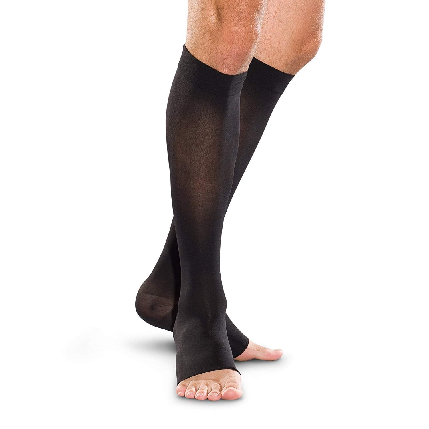 Therafirm Open-Toe Knee High Stockings - 20-30mmHg Moderate Compression ...