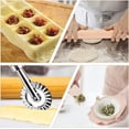 5 Pieces Ravioli Mold Set, Includes 12 Holes Ravioli Maker Press, Wood ...