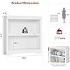 2-Tier Adjustable Bookcase, 31.5"H x 31.5"W Open Storage Bookshelf with ...
