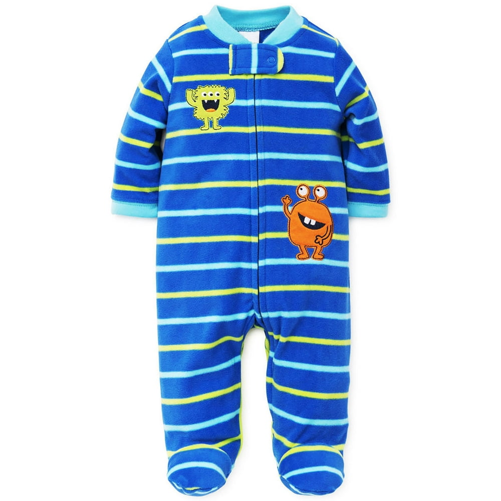 LTM Baby - Alien Monster Striped Boys Blanket Sleeper Winter Footie ...