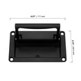 ZOENHOU 2 Pack 4.4 x 2.7 Inches Black Recessed Pull Handles, Zinc Alloy ...