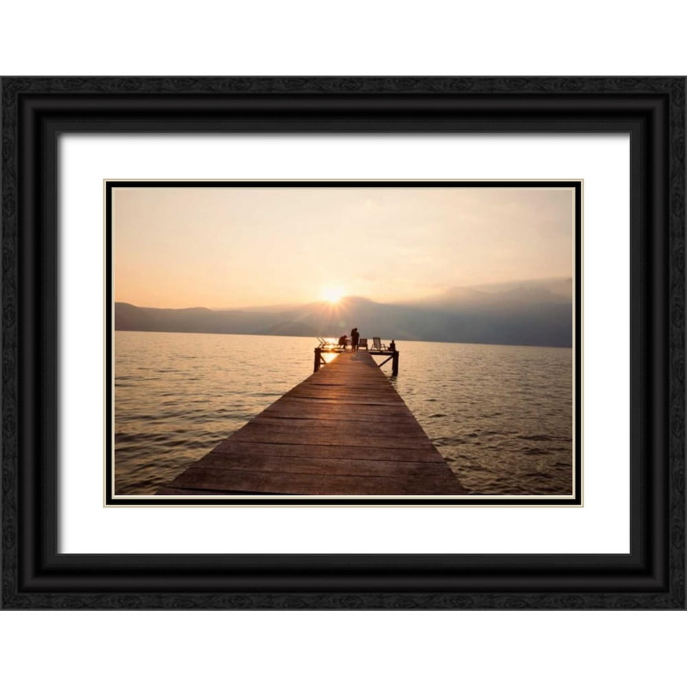 Murdock, Ramona 24x17 Black Ornate Wood Framed with Double Matting ...