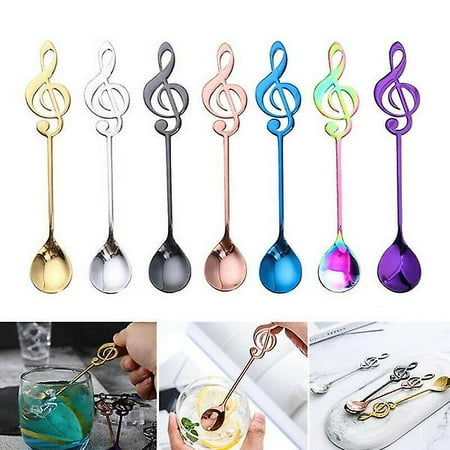 1pc Stainless Steel Musical Notes Spoon Coffee Spoon Stirring Spoon Mug ...