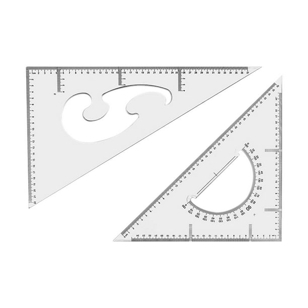 Tnarru 2 Pieces Triangle Ruler Square Measuring Tool Multifunctional ...