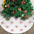 Christmas Tree Skirt, Pink Cute Pig Face Soft Plush Christmas Tree ...