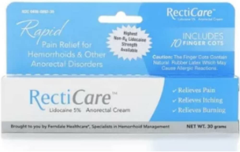 Recticare Anorectal Rapid Pain Relief Cream, 30 g - Walmart.com