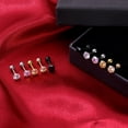 10Pcs/Set Round Crystal Stud Earring Silver Ear Stud Helix Conch ...
