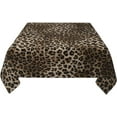 Leopard Tablecloth 60 x 60 Inch Square, Brown Cheetah Leopard Print ...