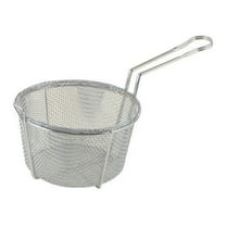 Winco FBR-11 Small 11.25 x 6-Inch 4-Mesh Round Wire Fry Basket with Handle, Heavy-Duty Deep ...