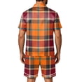 LTTVQM Men's Sleepwear Set Ultra Soft Plaid Pattern Short Sleeve Top ...