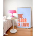 Affixzi Floor is Lava, Light Blue, Dopamine Decor, Maximalist Wall Art ...