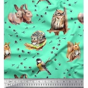 Rabbit Print Fabric Yard