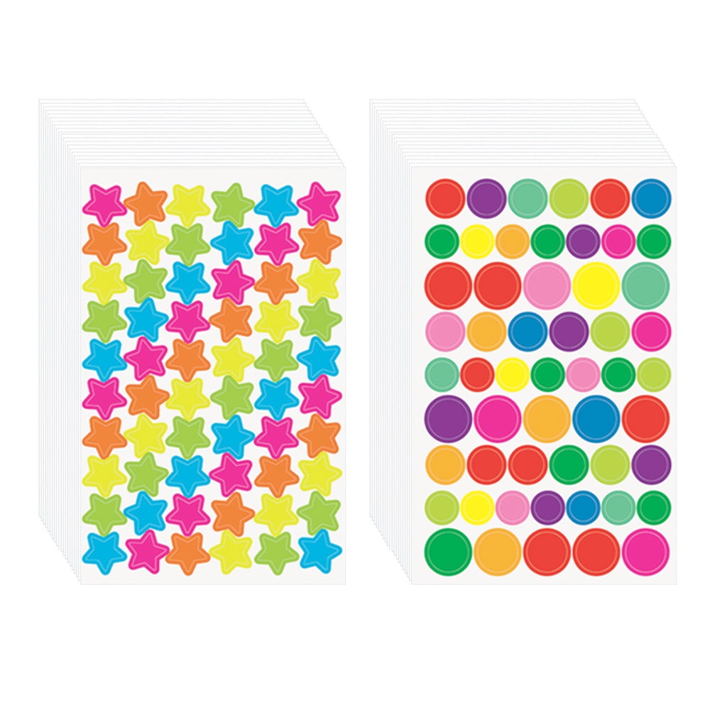 100 Sheets Stickers Colorful Self Adhesive Stickers for Kids Students ...