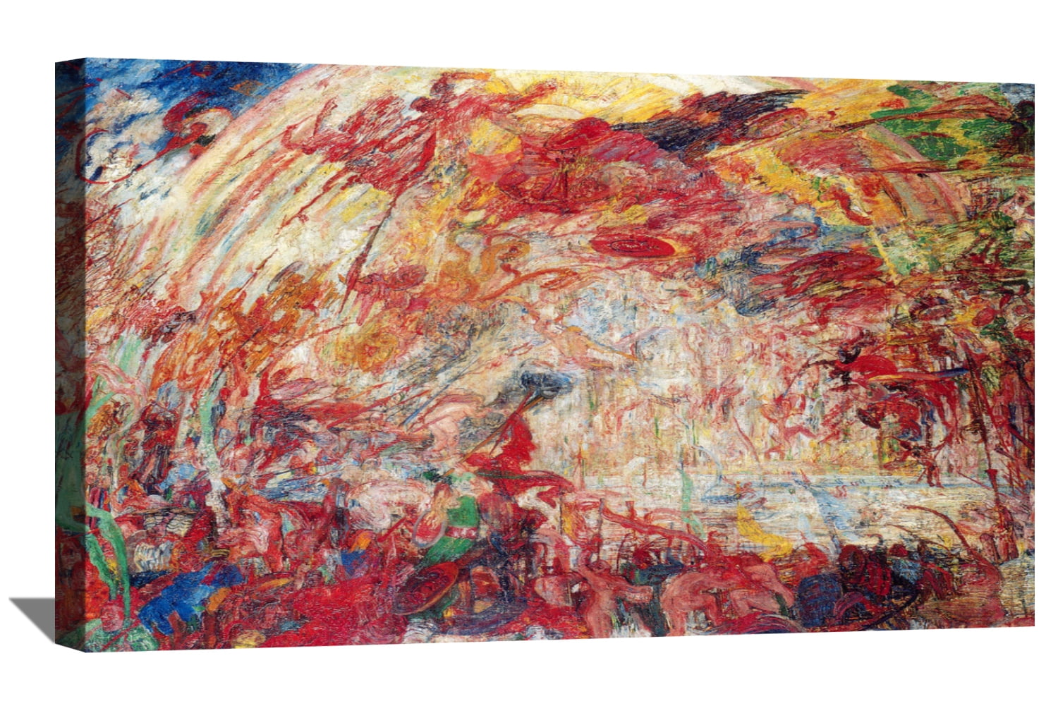 James Ensor Painting Art Print Fall of the Rebel Angels Canvas Art Framed Wall Art - Walmart.com