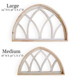Farmhouse Half Moon Wooden Wall Window Arch -2 Sizes- Wood Cathedral ...