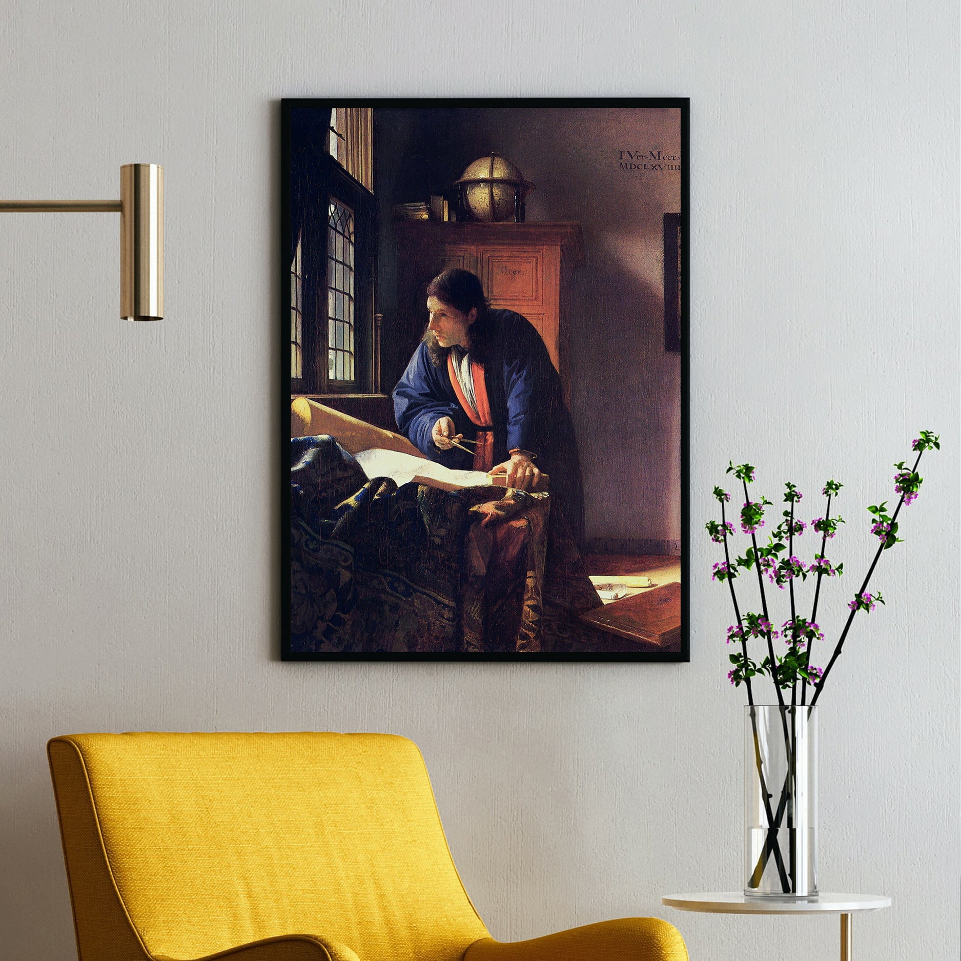 The Geographer - 1669 | Johannes Vermeer | Premium Fine Art Print ...