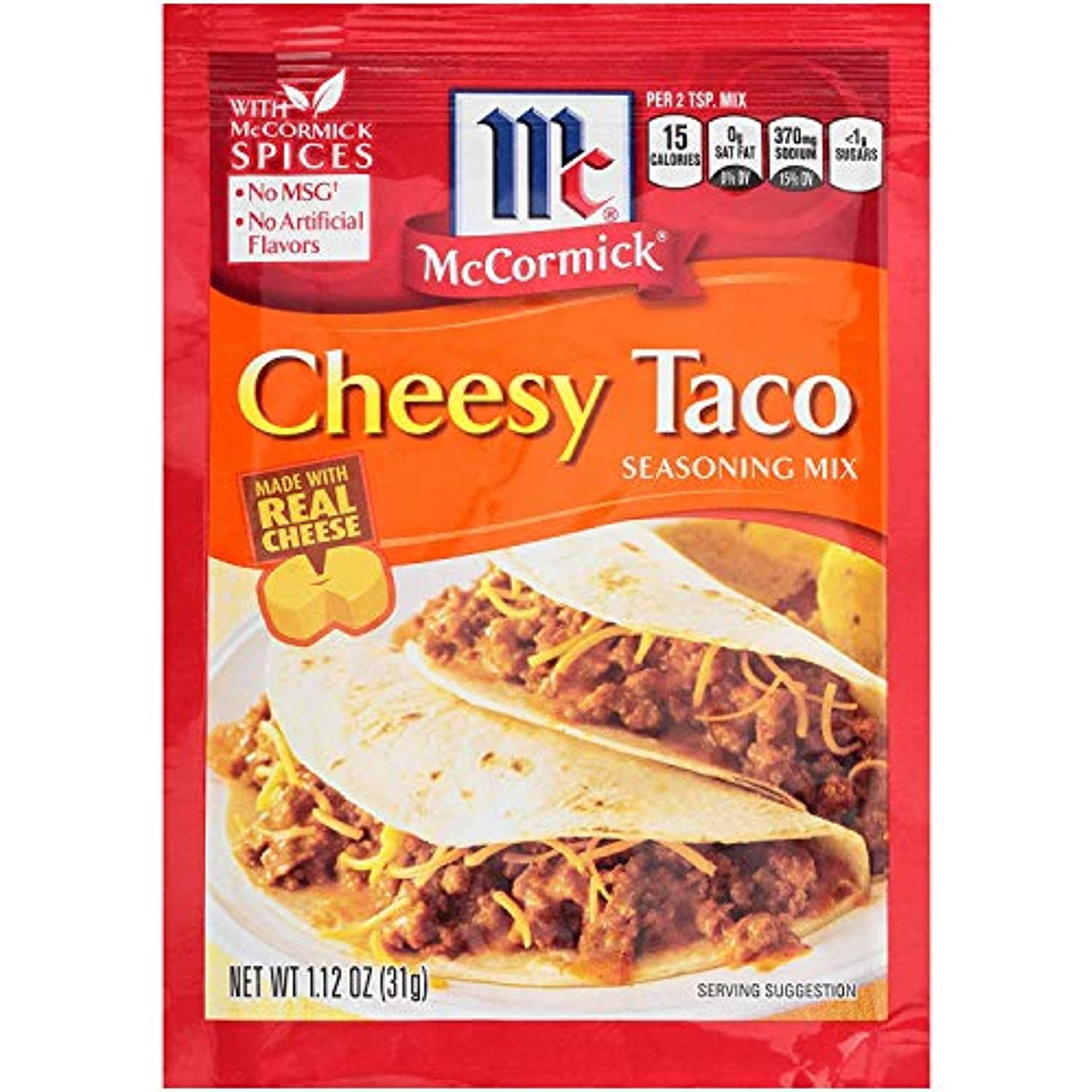 Mccormick Cheesy Taco Seasoning Mix 1.12 Oz (6 Pack) - Walmart.com