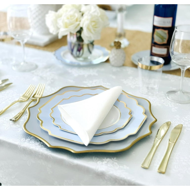 Heavyweight Plastic Wedding Plates 10.25" Plastic Dinner Plates