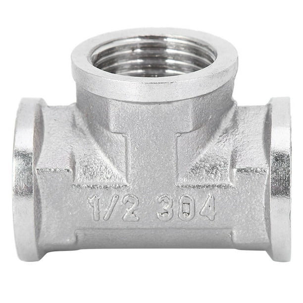 Adaptador de conector de tubo roscado en T tipo T de acero inoxidable con rosca hembra G1/2 a G1 ...