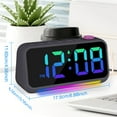 Digital Alarm Clock for Bedrooms, Heavy Sleepers Adults, Dynamic RGB 8 ...