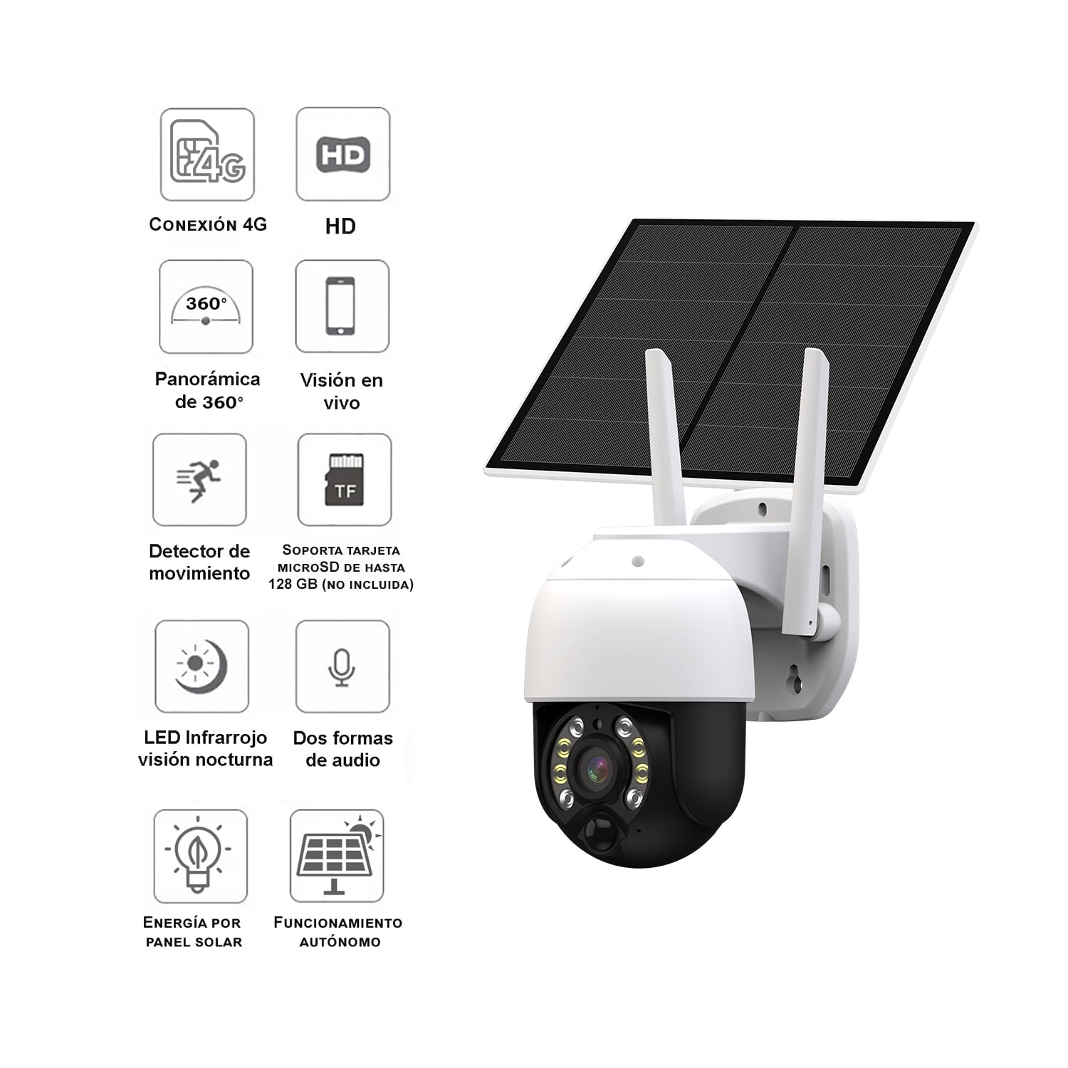 Cámara Seguridad 4G Ip Solar Full Hd 3Mp | Knasta Chile Cámara Seguridad 4G Ip Solar Full Hd 3Mp | Knasta Chile