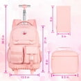 AGSDON Rolling Backpack for Girls and Women, Roller Wheels School ...