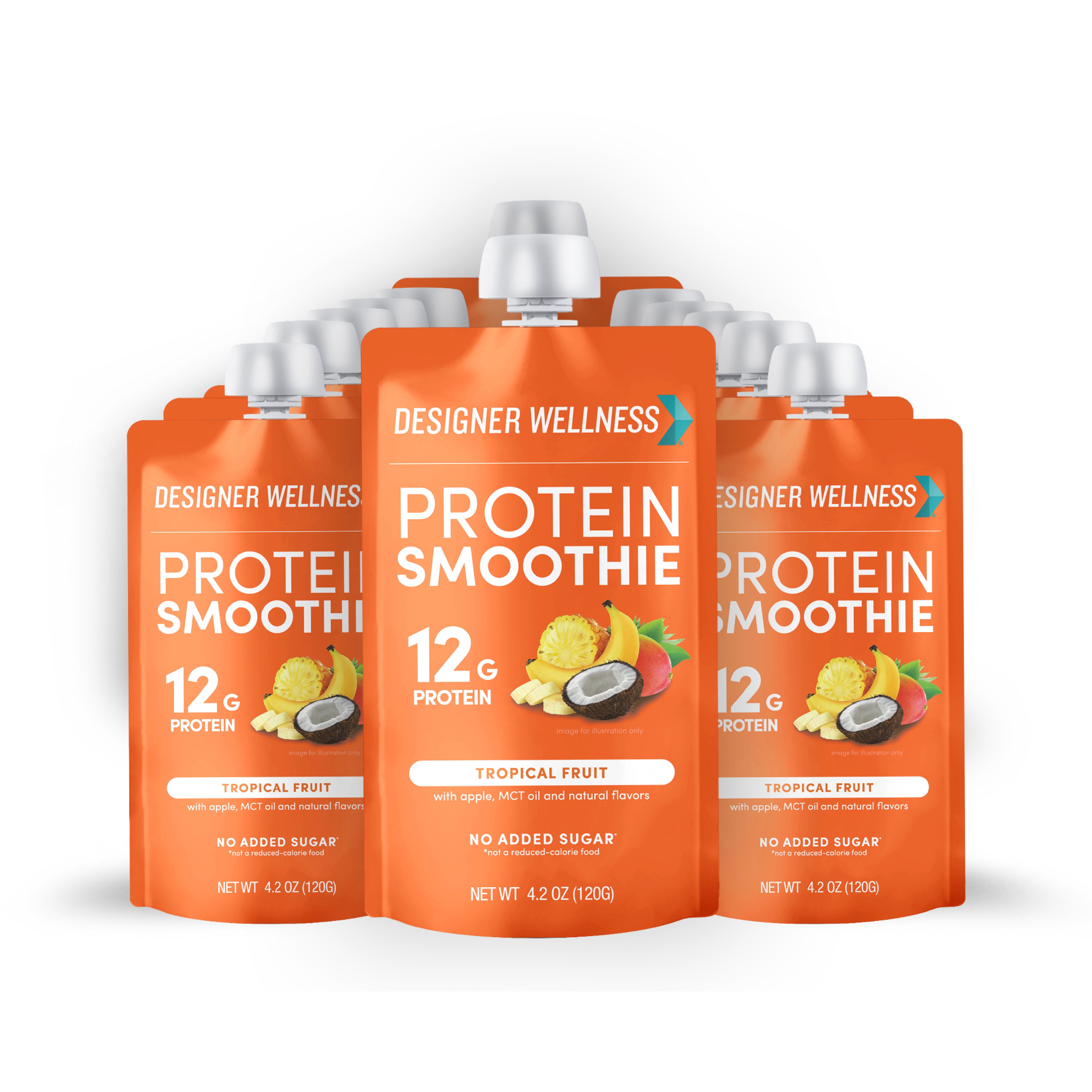 Designer Wellness Protein Smoothie, 12 Count Tropical Fruit, Real Fruit ...