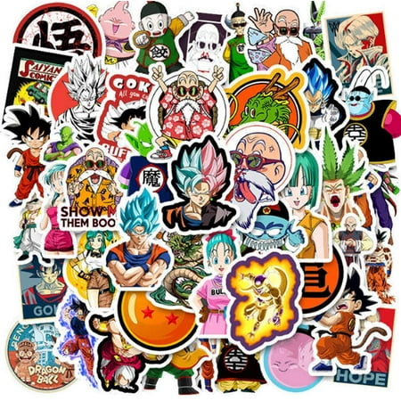 Dragon Ball Z Sticker Pack 50pcs Dragon Ball Laptop Sticker Waterproof ...